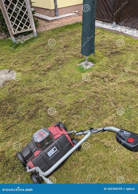 Lawn Scarification For Garden Care Stock Image Image Of Grass Outdoor 320358709