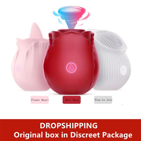 Breast Sucking Massager Licking Clit Vibrador Flower Tongue Rose