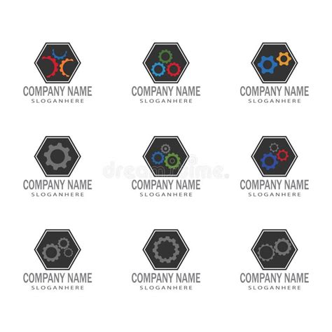 Gear Logo Template Vector Icon Illustration Design Stock Vector