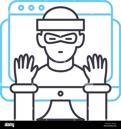 Theft Line Icon Outline Symbol Vector Illustration Concept Sign Stock Vector Image And Art Alamy