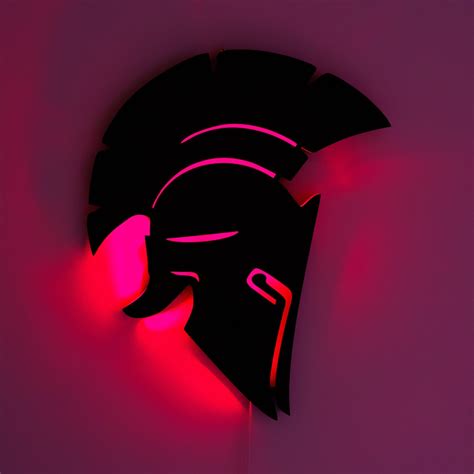 Spartan Neon Sign Spartan Helmet Neon Sign Spartan Led Sign Spartan