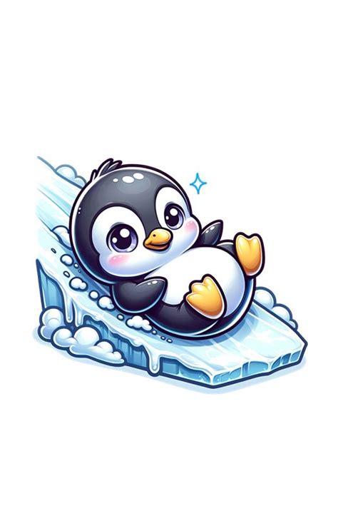 Cute Penguin Sticker Kawaii Penguin Drawing Cute Penguin Art