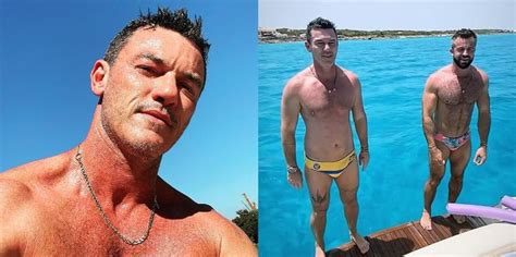 Luke Evans Spotted With Rumored New Boyfriend Rocks Speedo On Beach