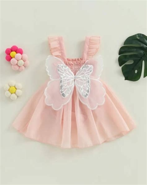 Pink Butterfly Romper Dress Za