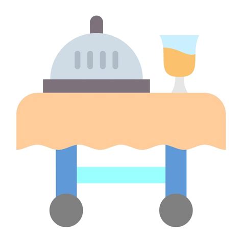 Premium Vector Serving Cart Icon Style