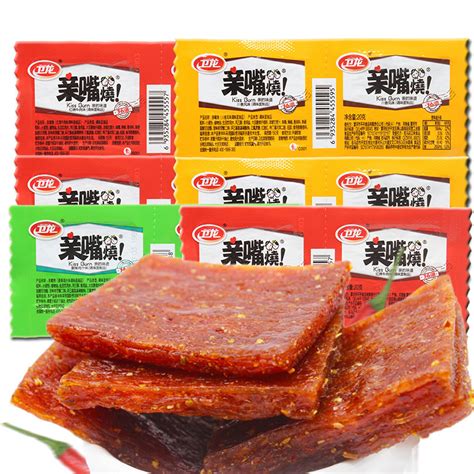 卫龙亲嘴烧24g20袋辣条 面筋素食 网红辣棒豆皮辣条小吃素肉辣片 阿里巴巴