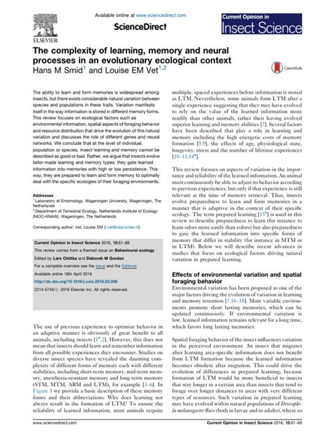 Complexity Of Learning Memory And Neural Processes In Evolution Smid