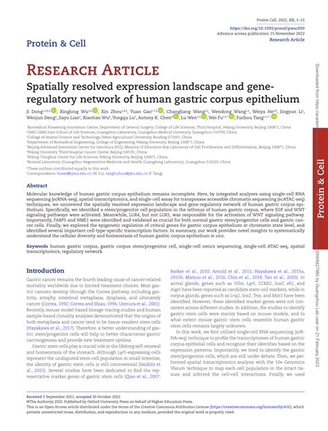 Pdf Spatially Resolved Expression Landscape And Gene Regulatory