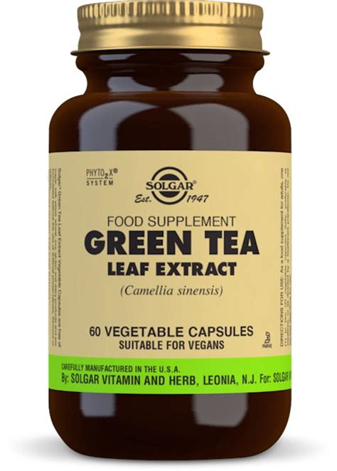 Solgar Green Tea Leaf Extract 60 Capsules Medino