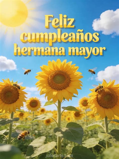 🎉 Feliz Cumpleaños Hermana Mayor Tarjeta Gratis Joliecarte