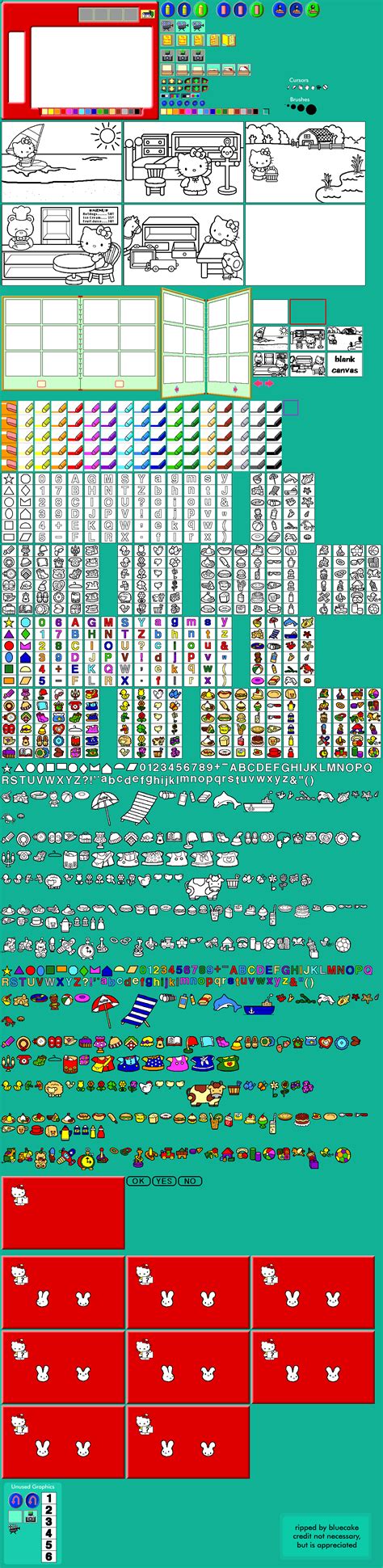 Big Fun Art Hello Kitty Big Fun Deluxe Pc Computer The Spriters Resource