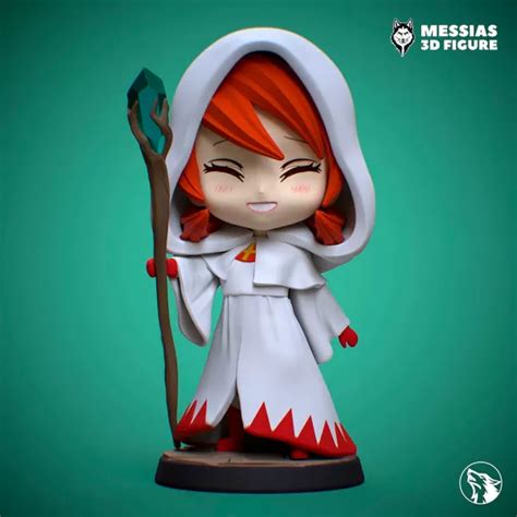 White Mage Chibi 3d Printing Model Threeding
