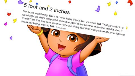 Dora The Explorers Height Know Your Meme