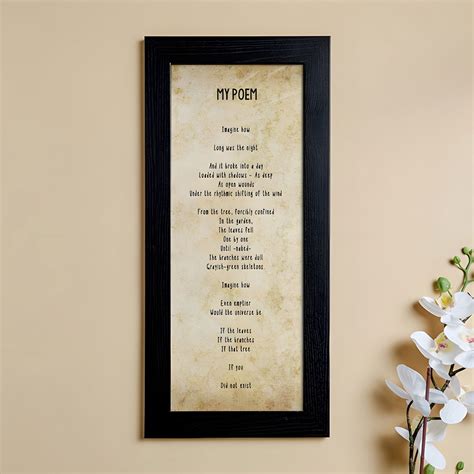 Personalised Poem Picture Wall Art Chatterbox Walls