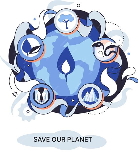 Salve Nosso Planeta Metáfora Ecológica Dia Da Terra Amor Pela Casa