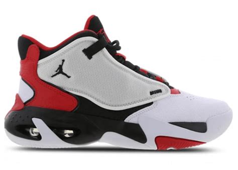 Jordan Max Aura 4 White Black University Red Gs Sneaker Squad