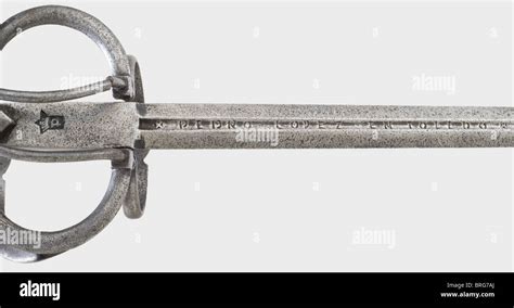 A Spanish Rapiercirca 1600 Double Edged Bladethe Central Ridge