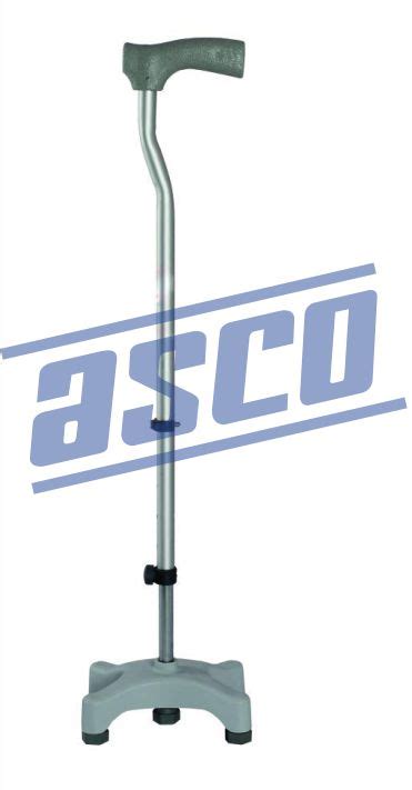 Walking Stick Quadruped Wplastic Base Asco Medical