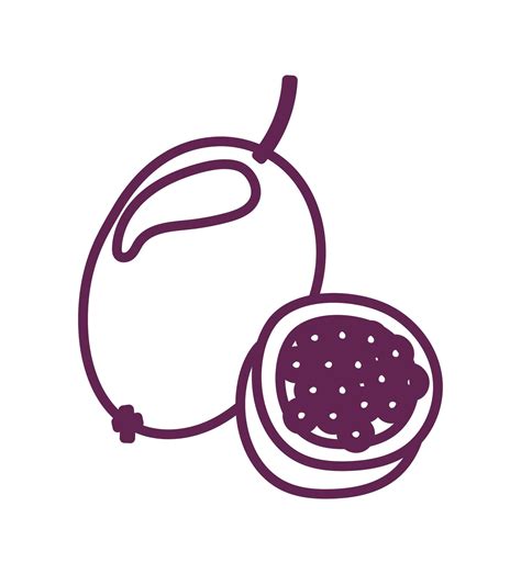 Fresh Passion Fruit Isolated Icon 2660593 Vector Art At Vecteezy