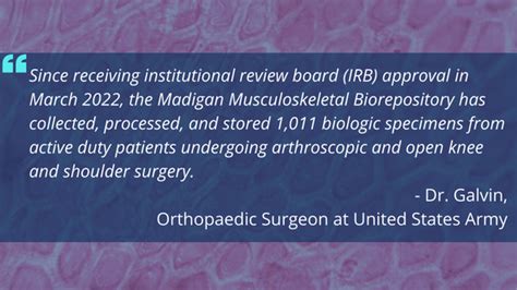 Large Scale Biorepository Being Established To Understand Us Military