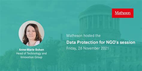 Anne Marie Bohan On Linkedin Mathesonlaw Dataprotection Gdpr