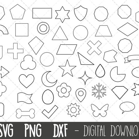 Basic Shapes Svg Etsy