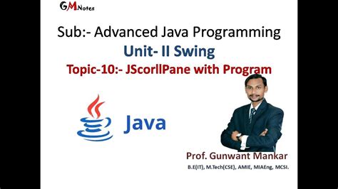 Topic 10 Jscrollpane With Program Advanced Java Programming Unit