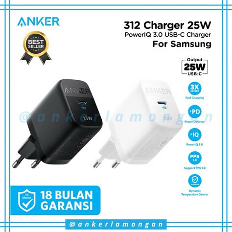Jual Wall Charger Anker 312 25w Usb C A2642 Support Pd Iphone Pps Samsung Super Fast Charging