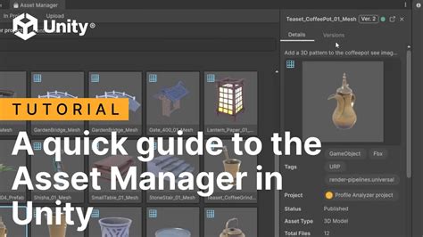 A Quick Guide To The Asset Manager In Unity Youtube