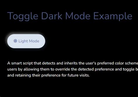 Smart Dark Mode Toggle Based On Prefers Color Scheme And Localstorage