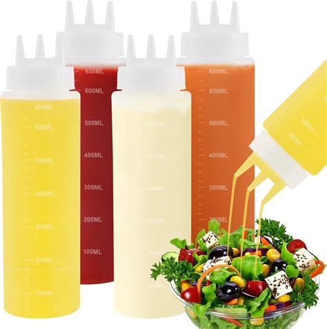Set Of 4 Plastic Squeeze Condiment Bottles 23oz Nepal Ubuy