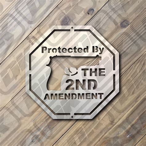 2nd Amendment Metal Sign Security Sign Protection Sign Wall Art