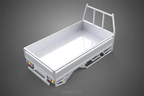 Bakkie Ute Pickup Truck Flat Bed Chassis Back Tray Headboard 3d Model
