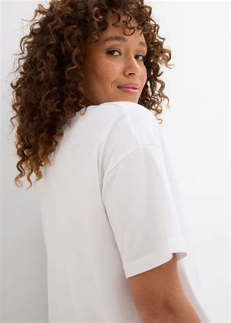 Klassisk T Shirt Med Fint Tryck Vit Grafiskt Tryck