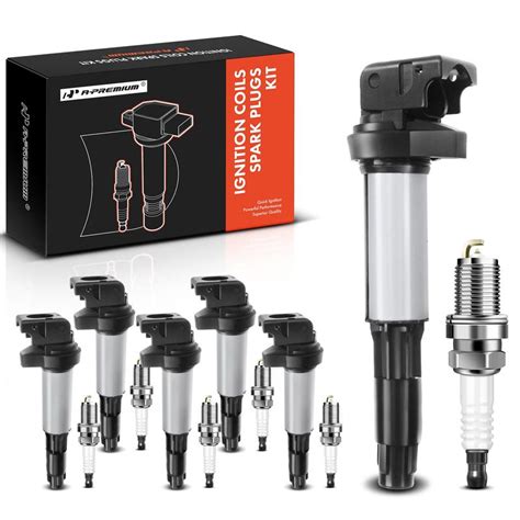 6 Pcs Ignition Coil And 6 Pcs Iridium Spark Plug Kit For Bmw E46 E60 E65