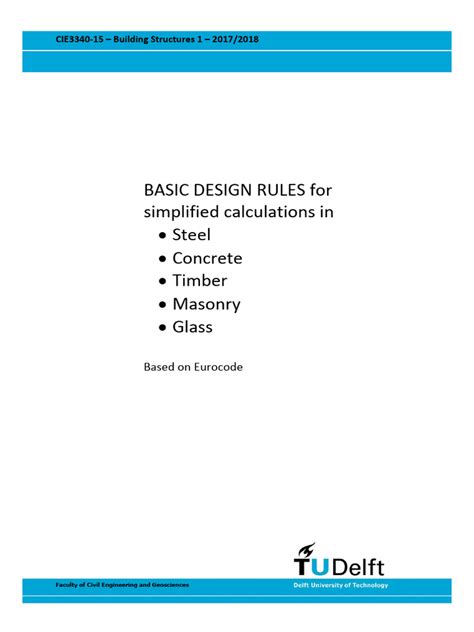 Basic Design Rules For Various Materials Cie3340 15 V2 Pdf Buckling Strength Of Materials