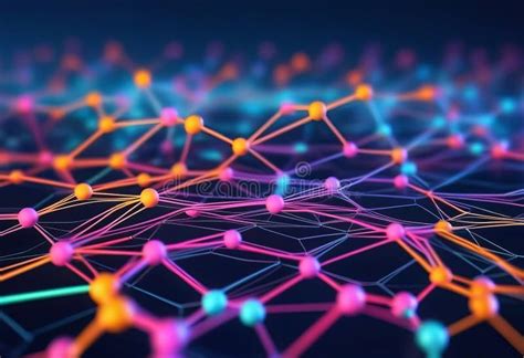 big data concept digital neural network stock illustration