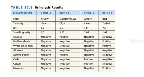 Urinalysis Results