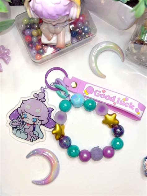 Dimoo Keychain Anime Keychain Cute Kawaii Popmart One Of A Kind Handmade Etsy