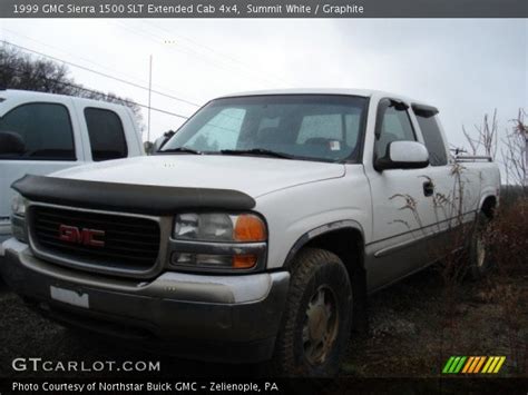 Summit White 1999 Gmc Sierra 1500 Slt Extended Cab 4x4 Graphite