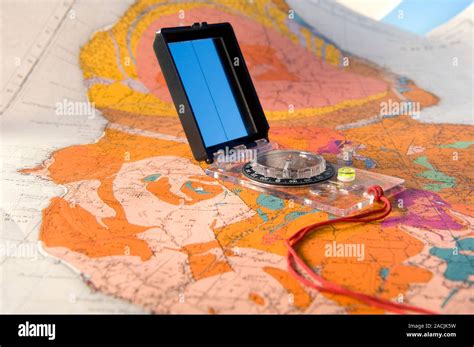 Geological Mapping Geological Map With A Navigational Compass A Geological Map Is Made To Show
