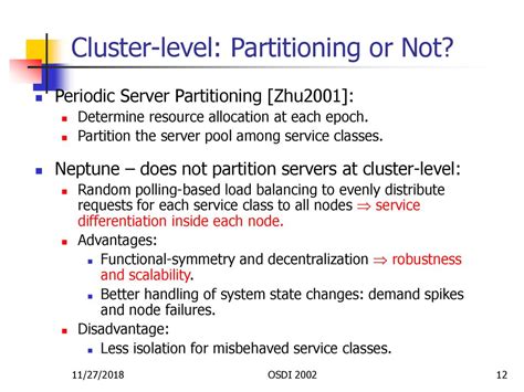 integrated resource management for cluster based internet services