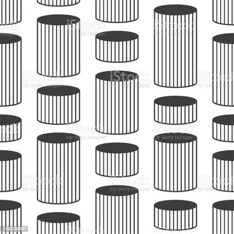 줄무늬 실린더가 이음새가 없습니다 세련된 패턴 디자인 기하학적 모양 패턴입니다 0명에 대한 스톡 벡터 아트 및 기타 이미지 0명 검은색 그래픽 프린트 Istock