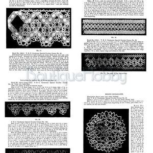 Vintage Tatting Patterns Tutorialhand Made Lace Rare Etsy