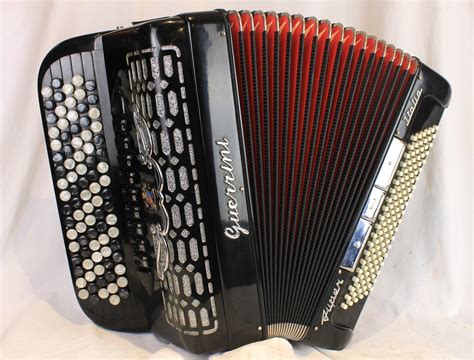 6877 Black Guerrini Super Italia Chromatic Button Accordion C Lmh 87 120