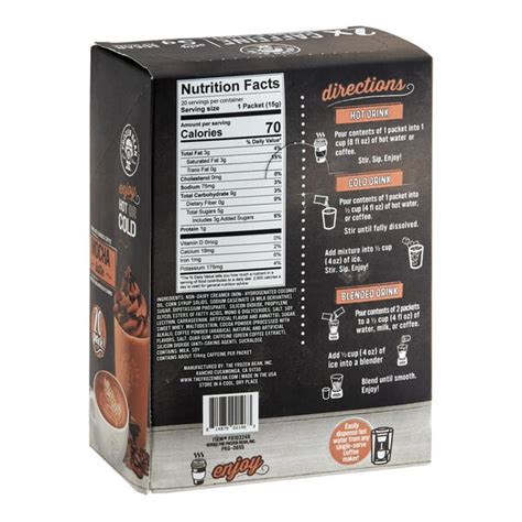 The Frozen Bean 20 Count Single Serve Double Shot Mocha Latte Blended