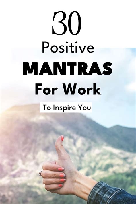 30 Positive Mantras For Work To Inspire You Positive Mantras Mantras