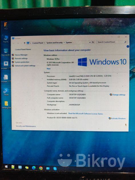 Gigabyte 6th Gen Computer And Monitor For Sale In Sirajganj Bikroy