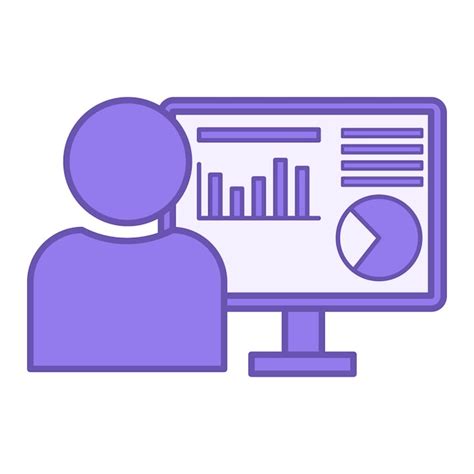 Premium Vector Data Analyst Color Icon