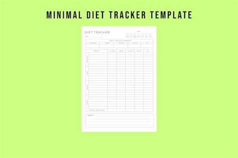 Premium Vector Minimal Diet Tracker Template Simple Amp Effective